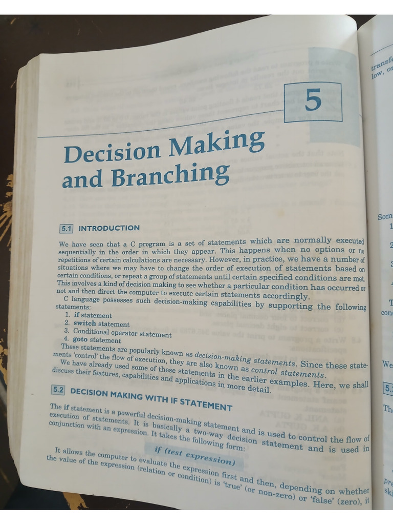 Decision Making and Branching | PDF