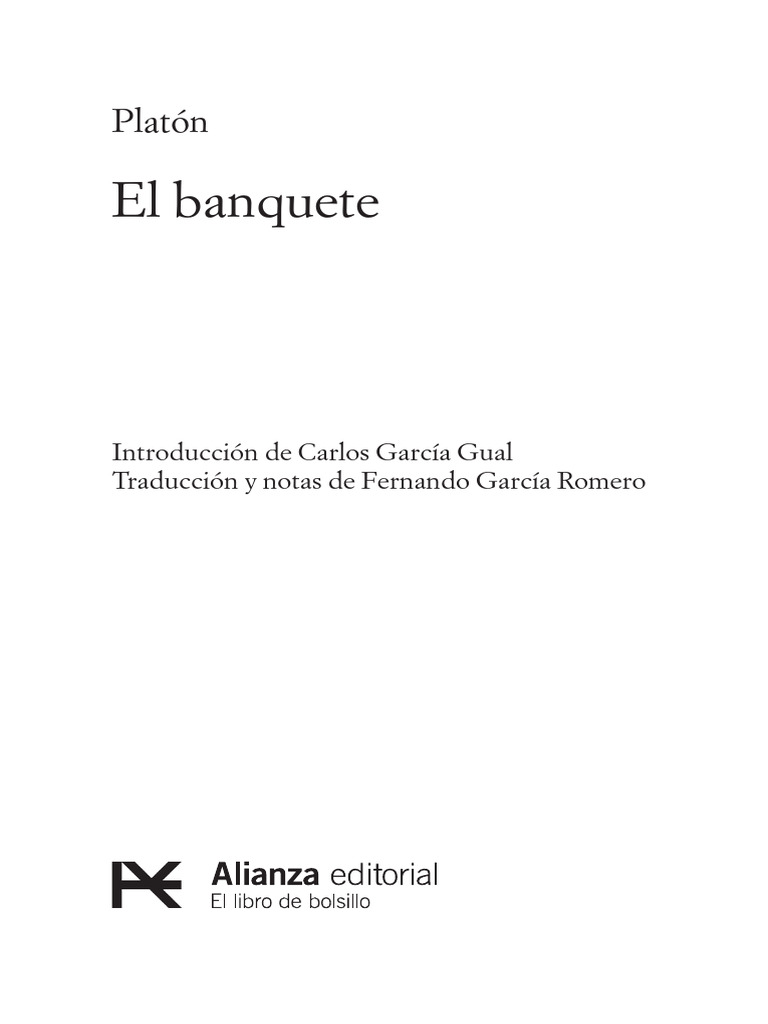 Introducción al Banquete de Platón | PDF | Platón | Simposio (Platón)