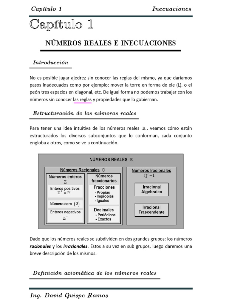 1 DESIGUALDADES | PDF | Intervalo (Matemáticas) | Axioma
