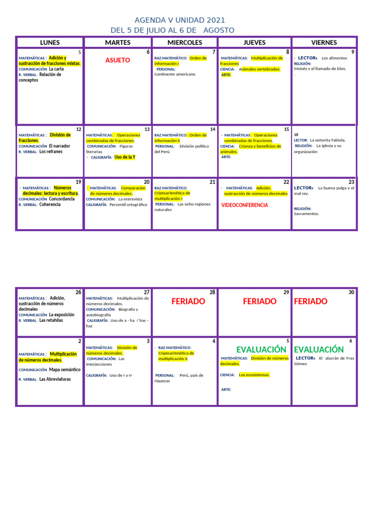 LADY AGENDA V UNIDAD | PDF | Matemática Elemental | Aritmética