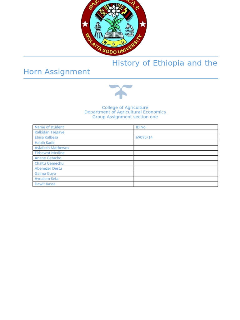 History of Ethiopia and The Horn Assignment - Copy 3 and 4 | PDF | Pastoralism | Ethiopia