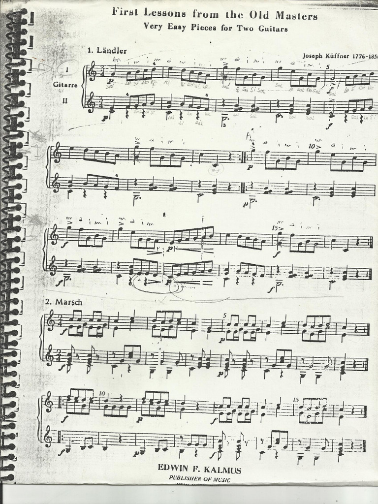 Lições para 02 Violões - Joseph Kuffner | PDF