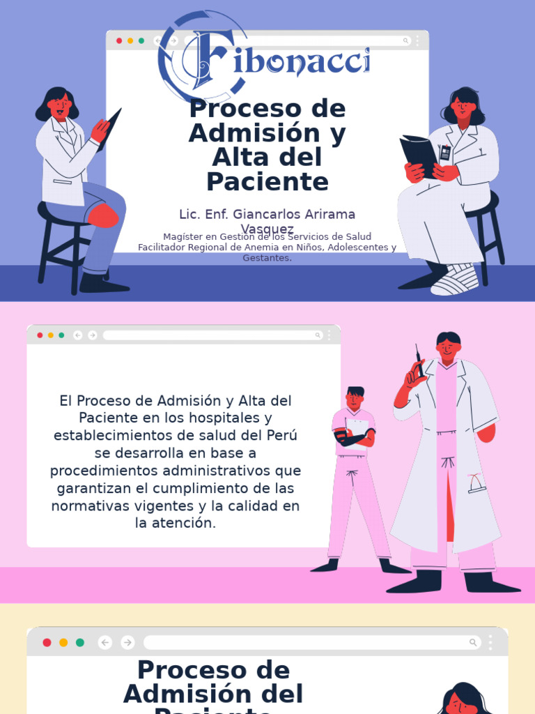 Proceso de Admisión y Alta del Paciente semana 2 | PDF | Historial ...