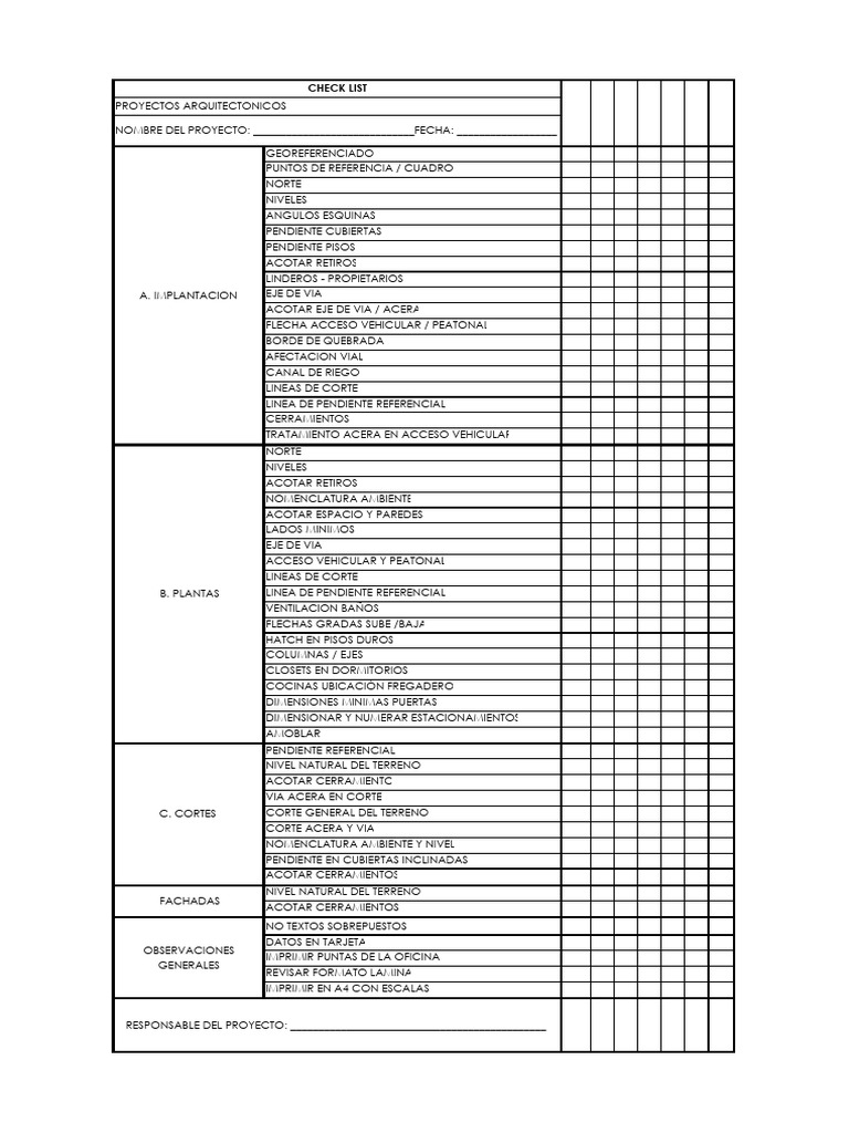 Check List Arq | PDF