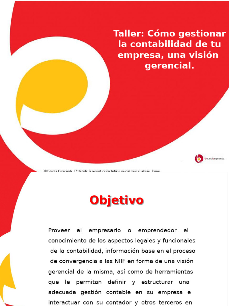Taller: Cómo Gestionar La Contabilidad de Tu Empresa, Una Visión ...