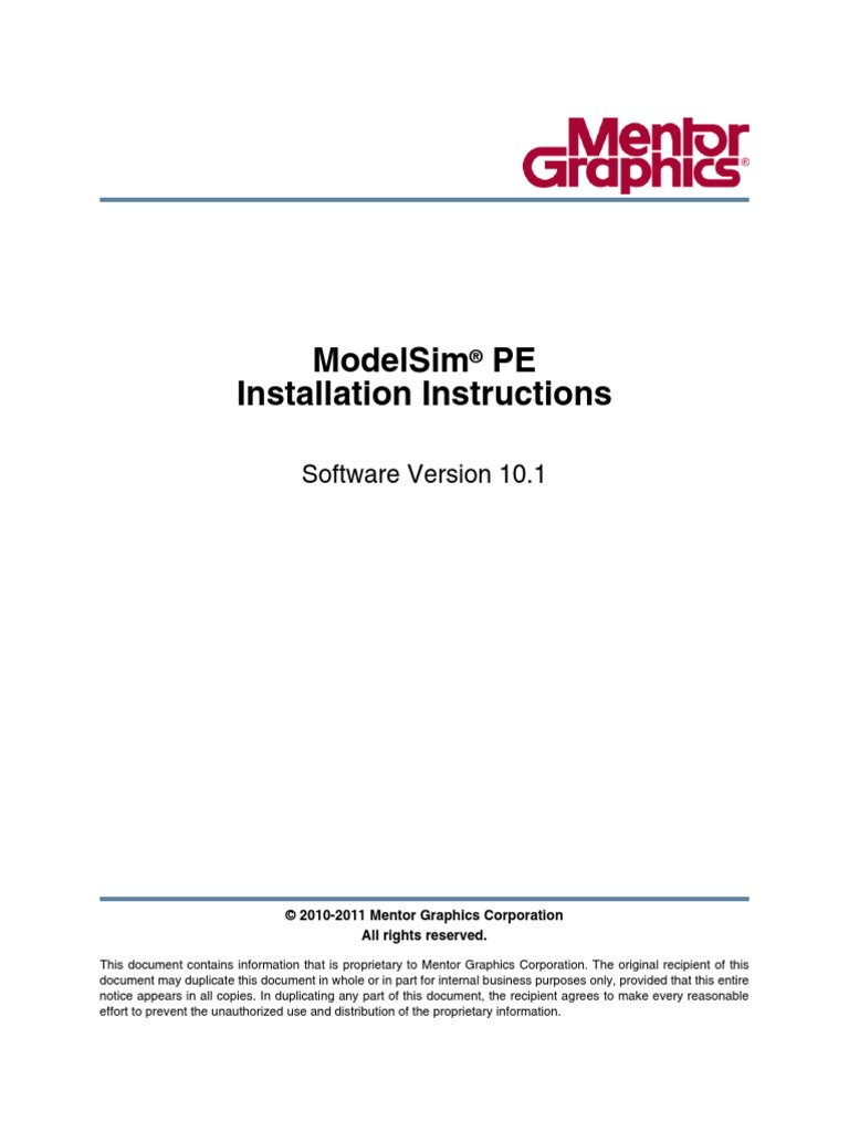 Modelsim Pe 10.1 Install | PDF | Intellectual Works | Computing