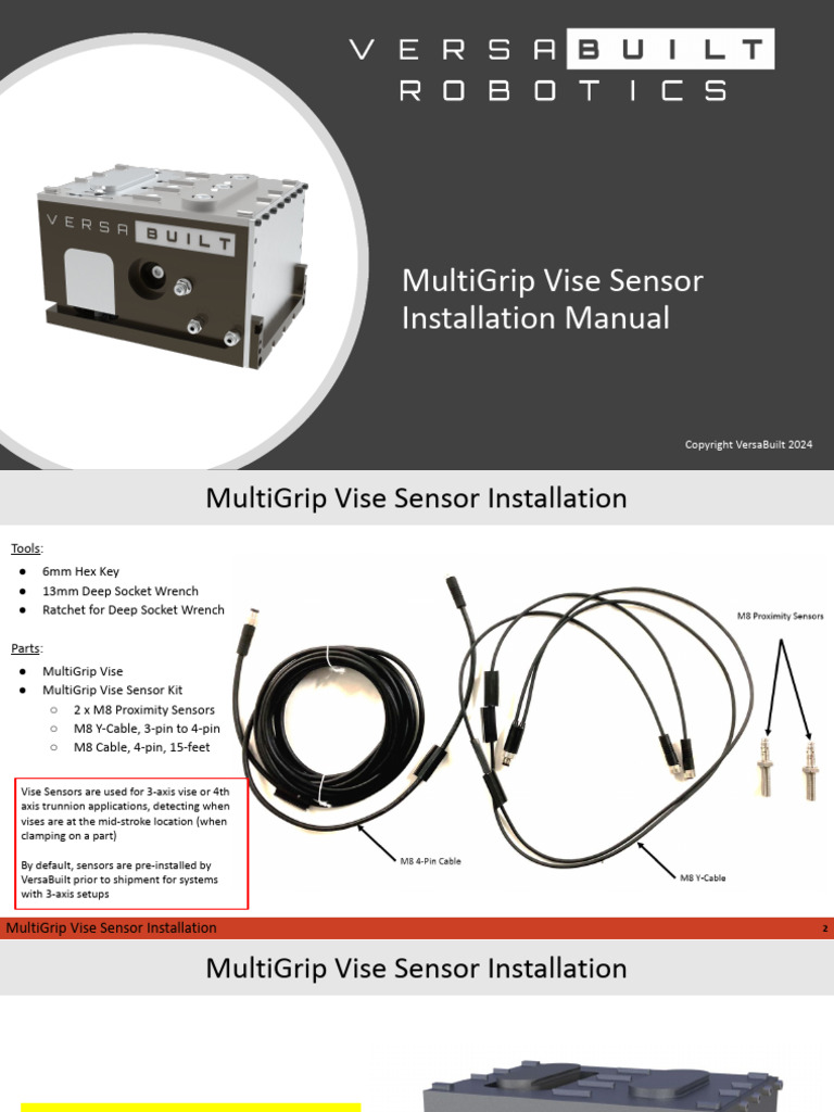 09g MultiGrip FJ Vise Sensor Installation | PDF