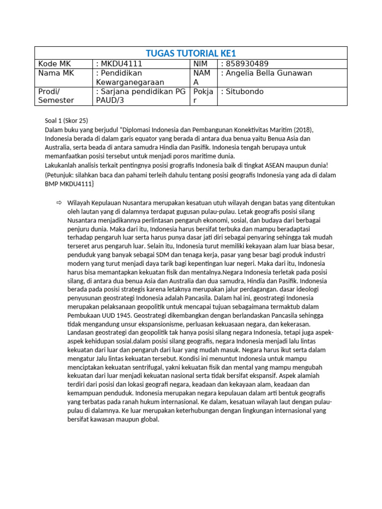 TT1 pendidikan kewarganegaraan(858930489 Angelia Bella Gunawan) | PDF