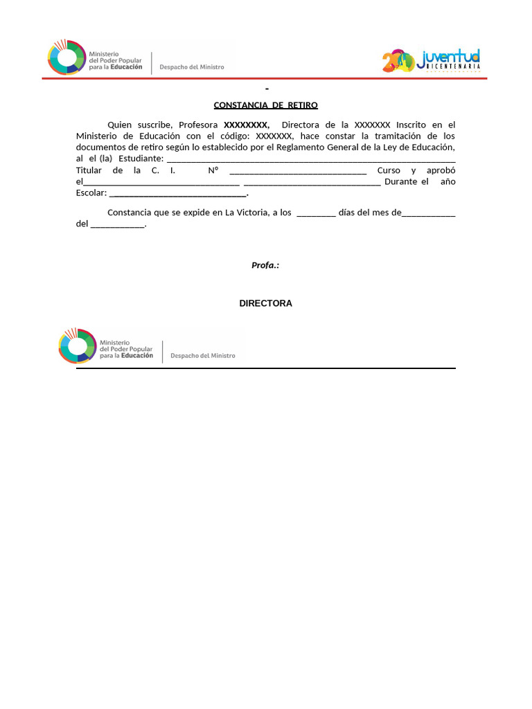 Constancia de Retiro | PDF