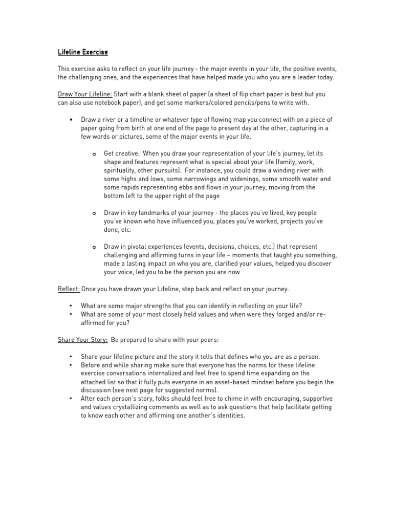 Life Maps Exercise Overview | PDF | Map | Cognition