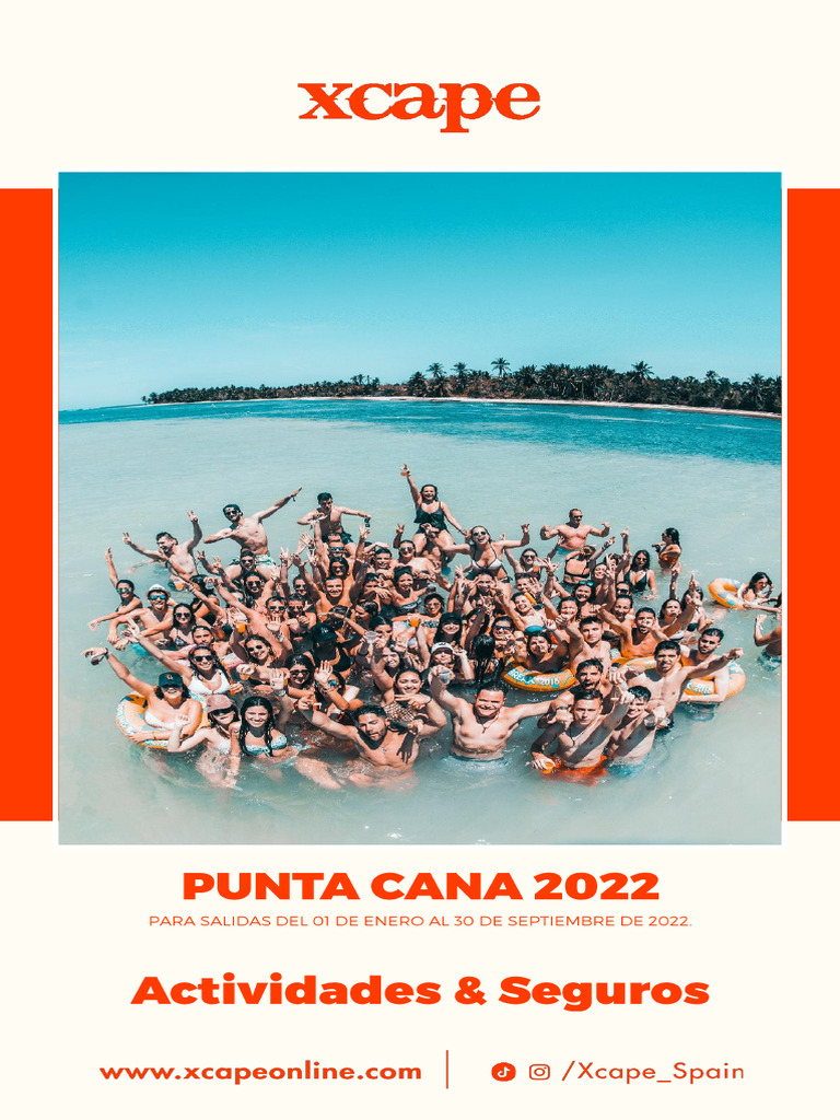 Actividades + Seguros - Punta Cana - Xcape | PDF