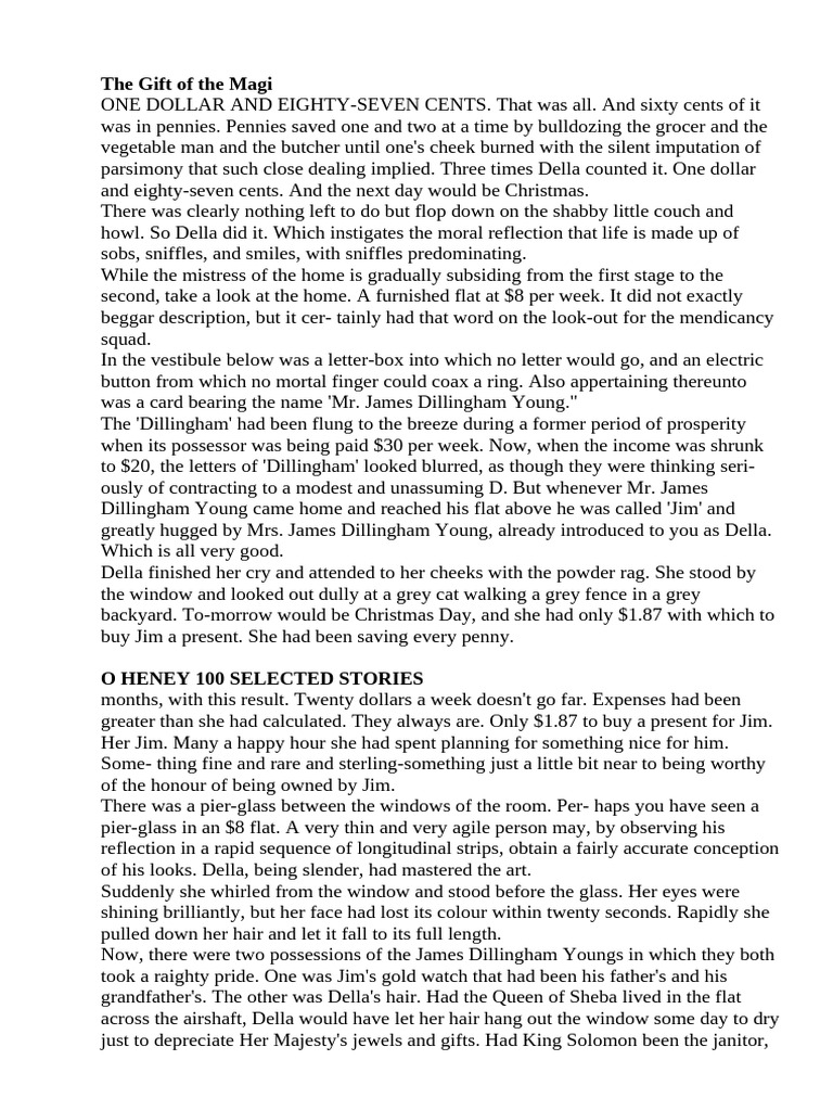 The Gift of The Magi 01 | PDF