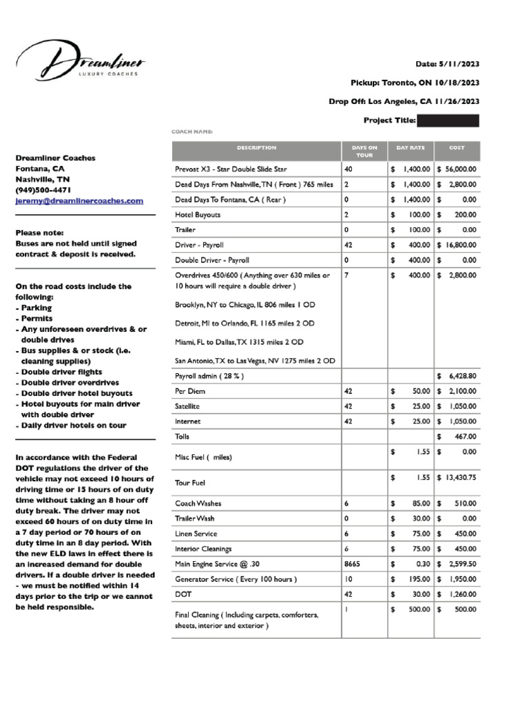 TPA15 - Bus Quote Arena 3 | PDF