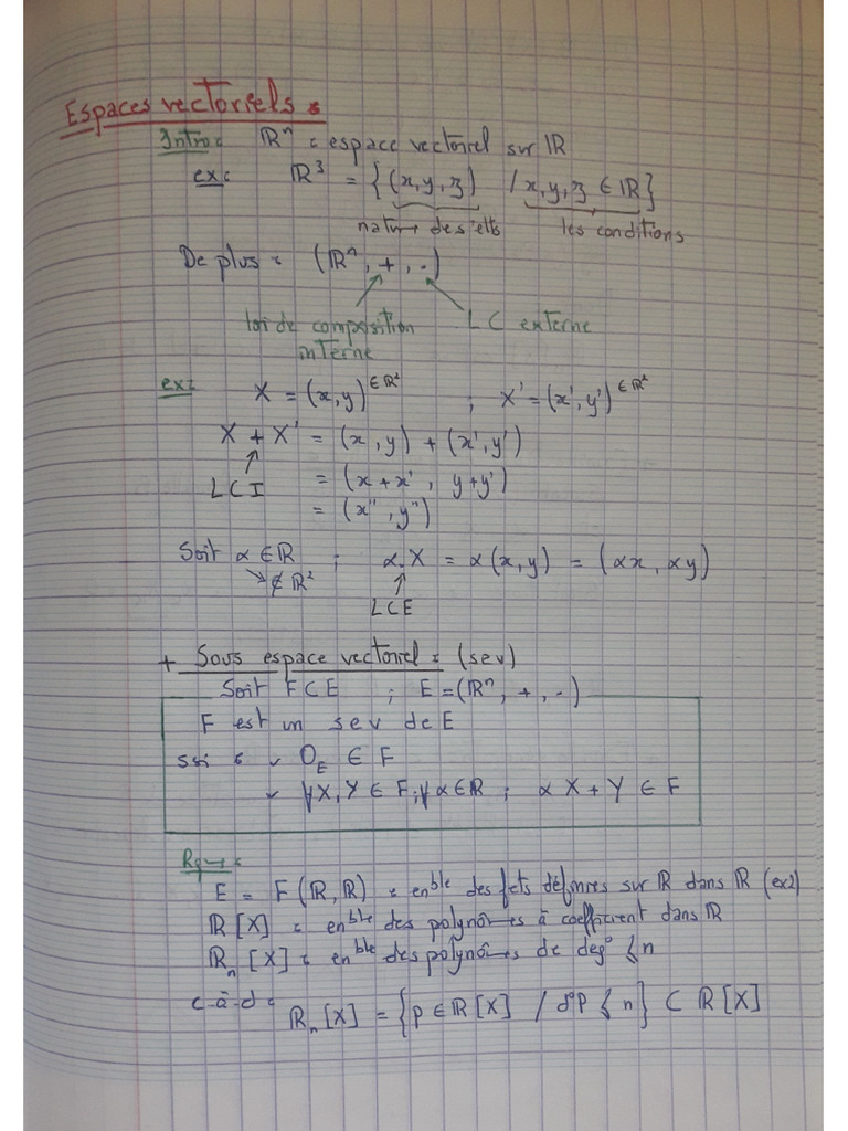 Alg - Lineaire (Cours) | PDF