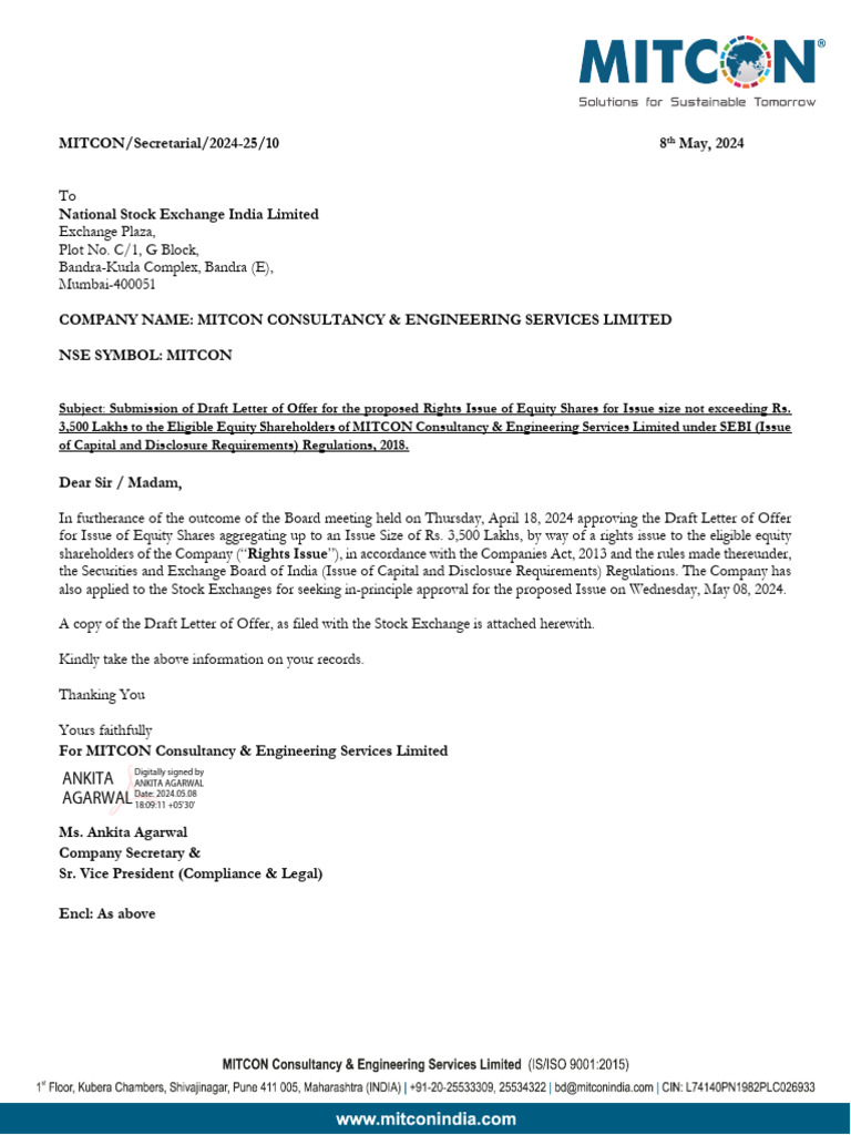 mitcon drhp | PDF | Equity (Finance) | Stocks