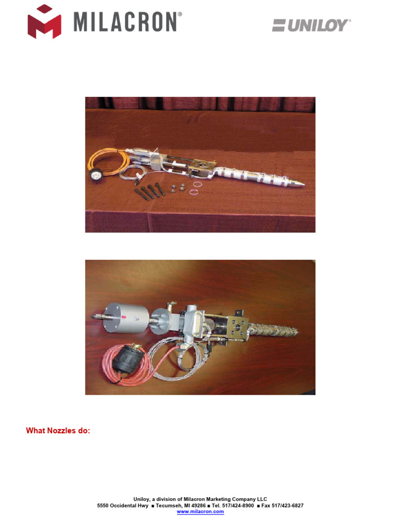 Uniloy Structural Foam Nozzle Assemblies | PDF | Mechanical Engineering