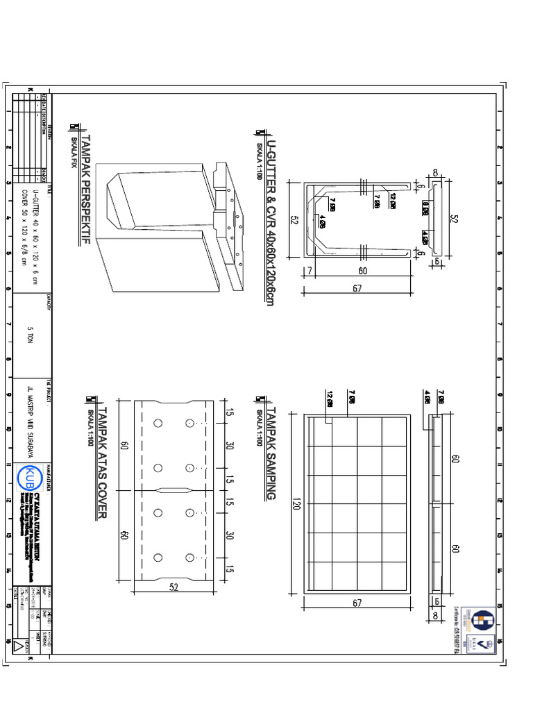 Gambar U-ditch Mastrip Viii d (Rev) | PDF