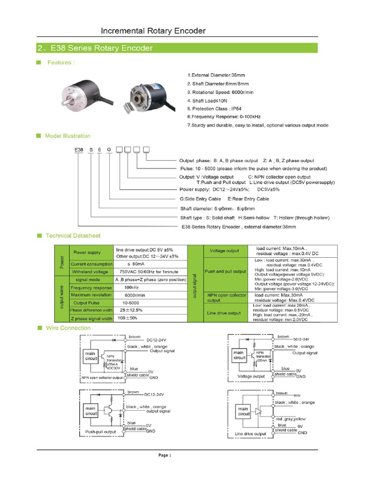 Encodeur E38 Min | PDF