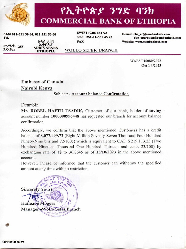 BOA Transaction Print | PDF