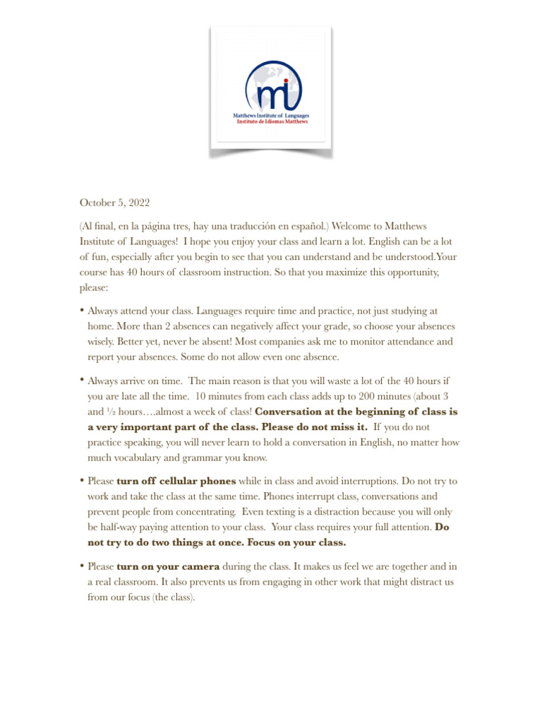 Welcome Letter-1 | PDF | Comunicación humana