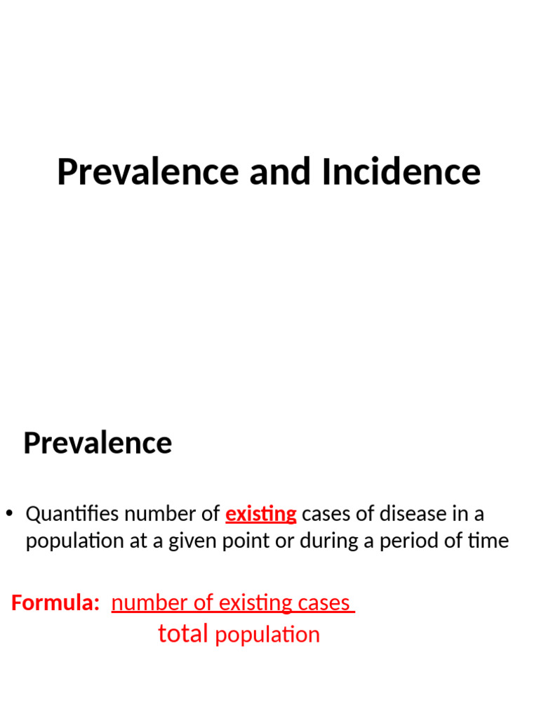 Incidence and Prevalence | PDF | Incidence (Epidemiology) | Stuttering