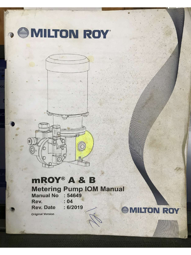 Manual - Bombas Milton Roy | PDF
