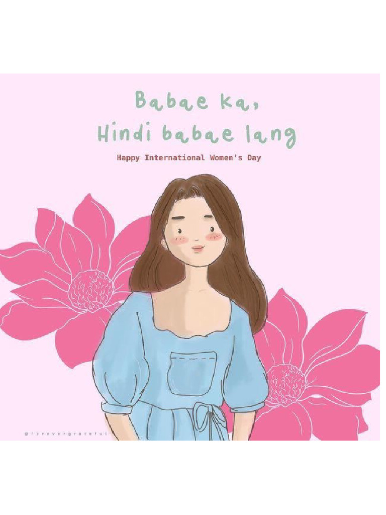 Babae Ka, Hindi Babae Lang | PDF