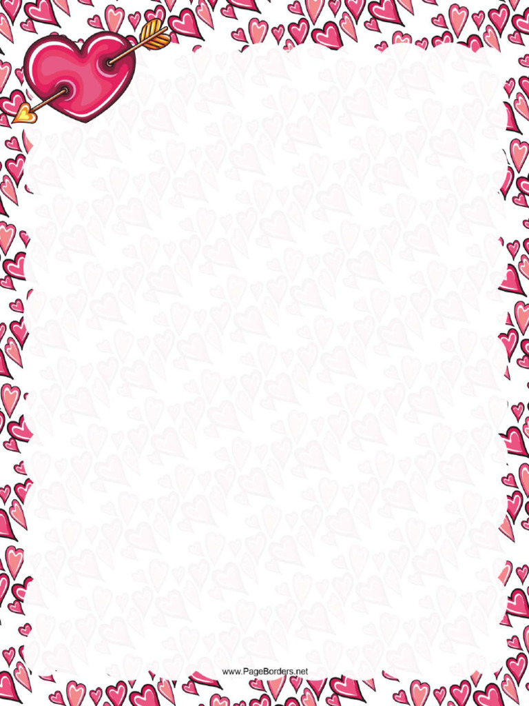 Valentine Hearts Border | PDF