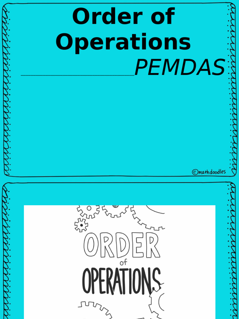 FREE PEMDAS Foldable PowerPoint | PDF