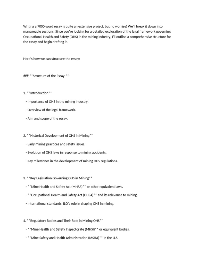 Writing A 7000 - WPS Office | PDF | Occupational Safety And Health | Mining