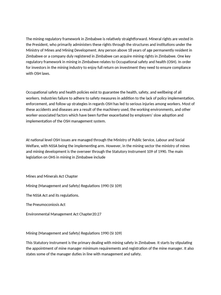 The Mining Regu-WPS Office | PDF | Occupational Safety And Health | Mining