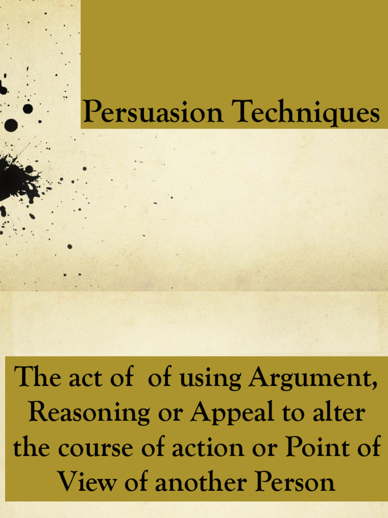 persuation techniques | PDF