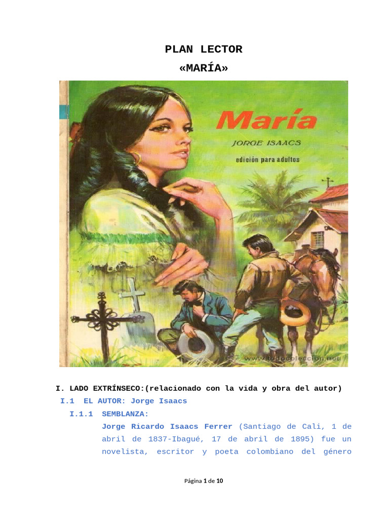Análisis de "María" de Jorge Isaacs | PDF | Las artes | Educación en ...