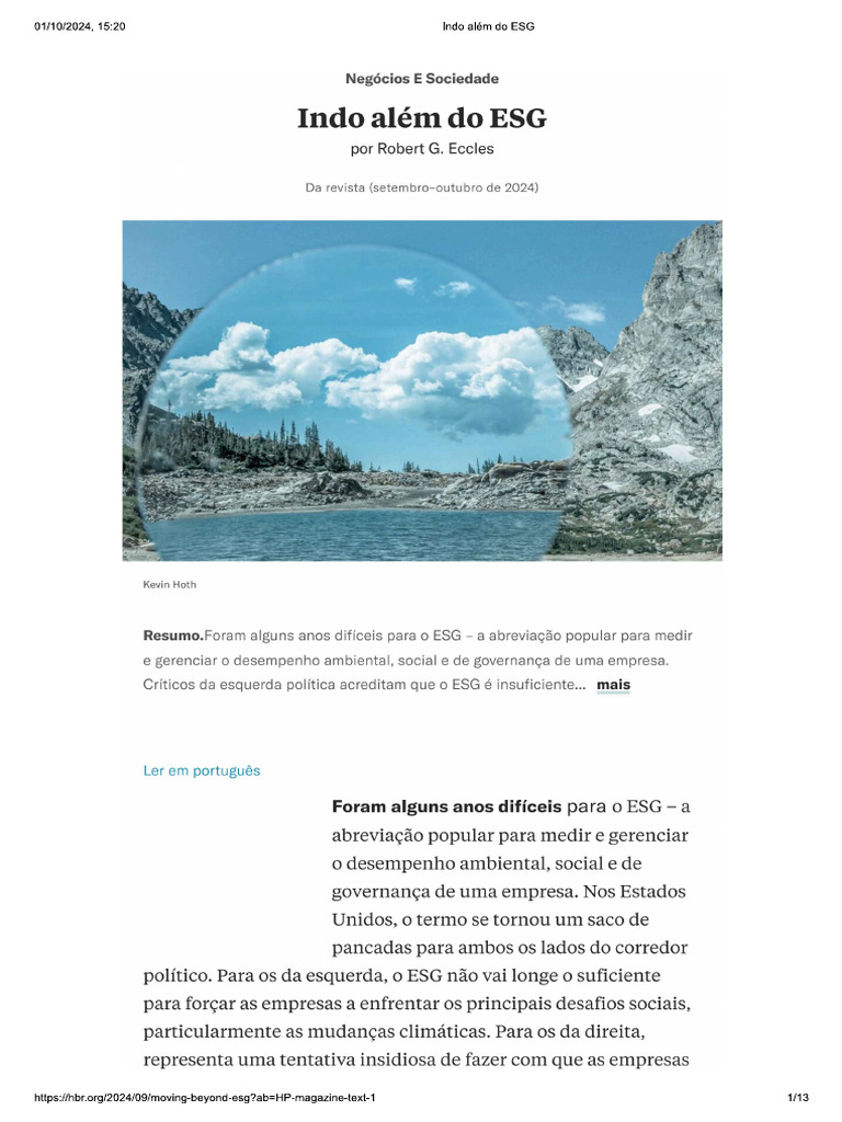Esg HBR | PDF