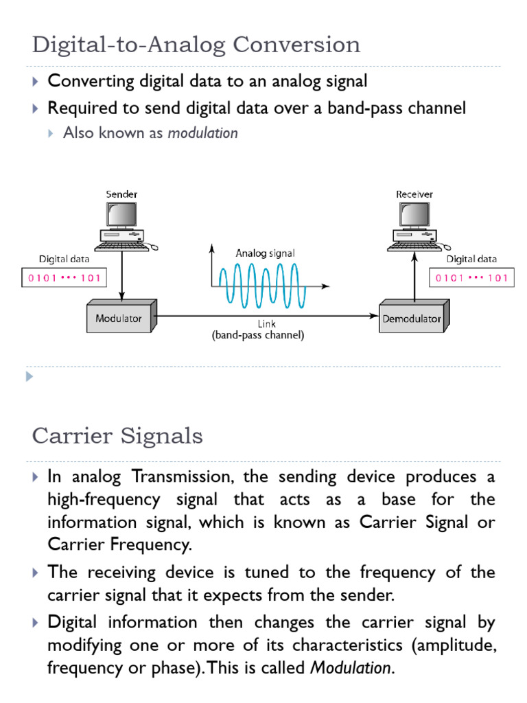 Lecture - 5 (Analog Transmission) | PDF | Modulation | Bit Rate
