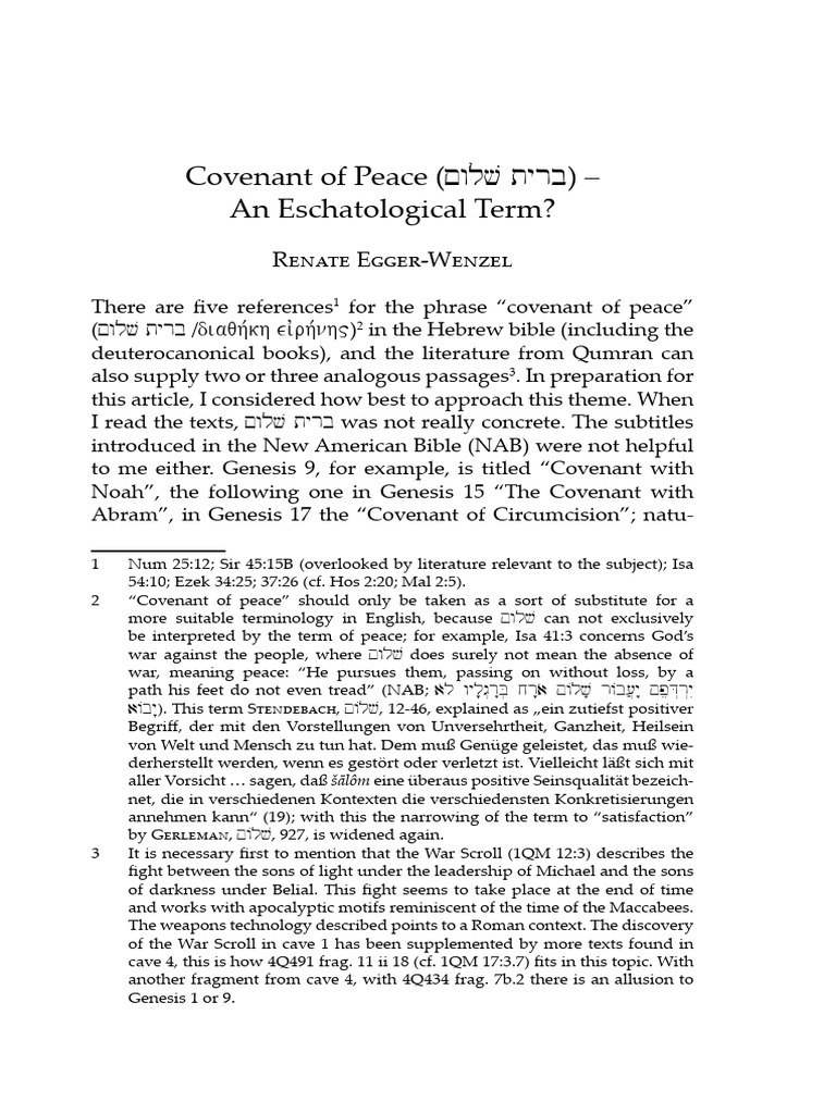 Covenant of Peace.... | PDF