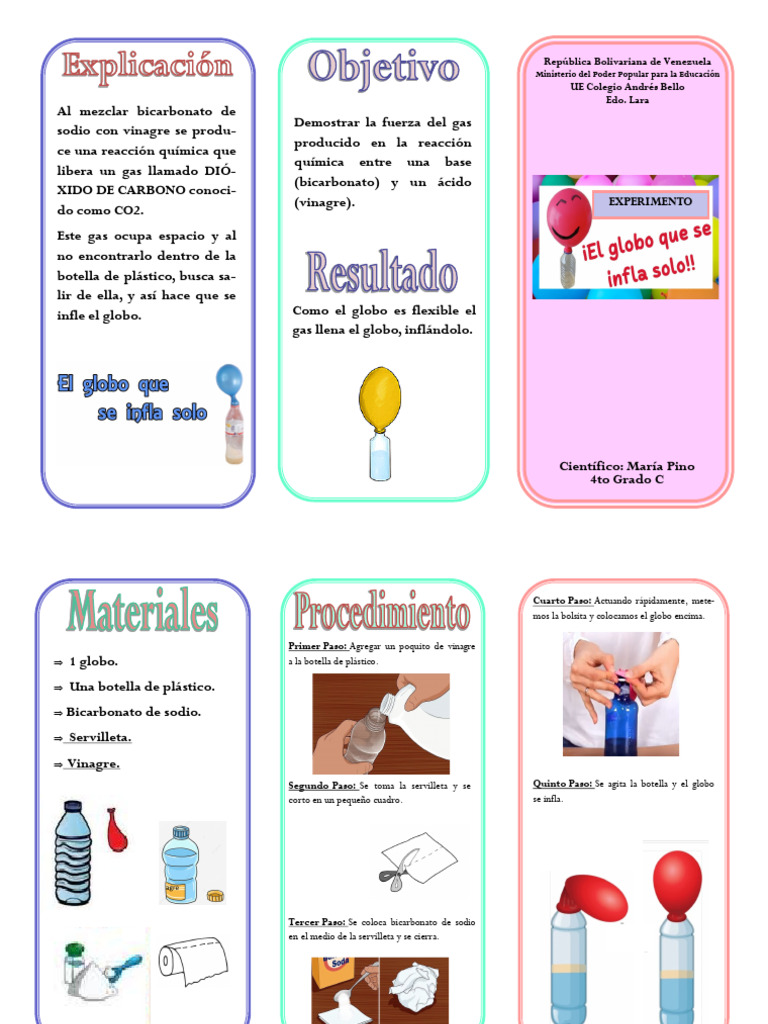 triptico experimento globo | PDF
