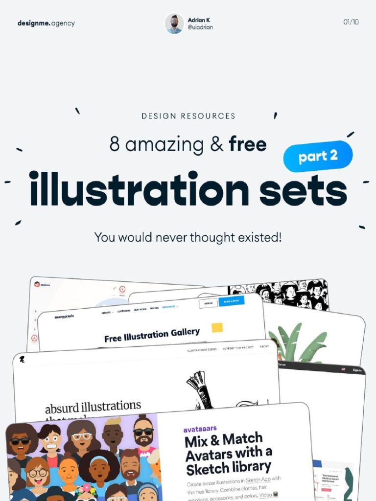 8 Amazing Free Illustration Sets | PDF