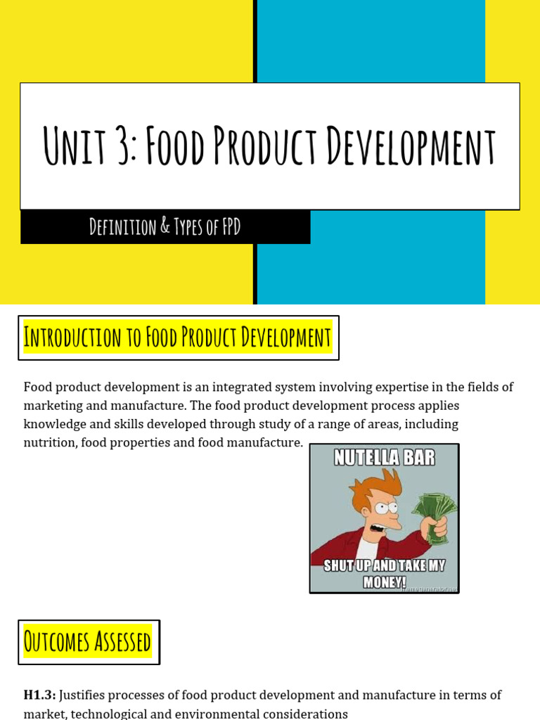Unit 1 - Introduction - To - Food - Product - Development | PDF ...