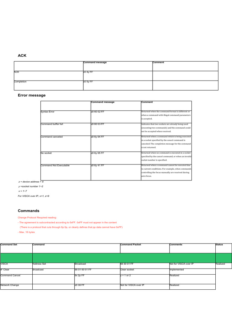 Visca+Command+in+E2Z (有道文档翻译-中译英结果) 2 | PDF | Network Socket ...
