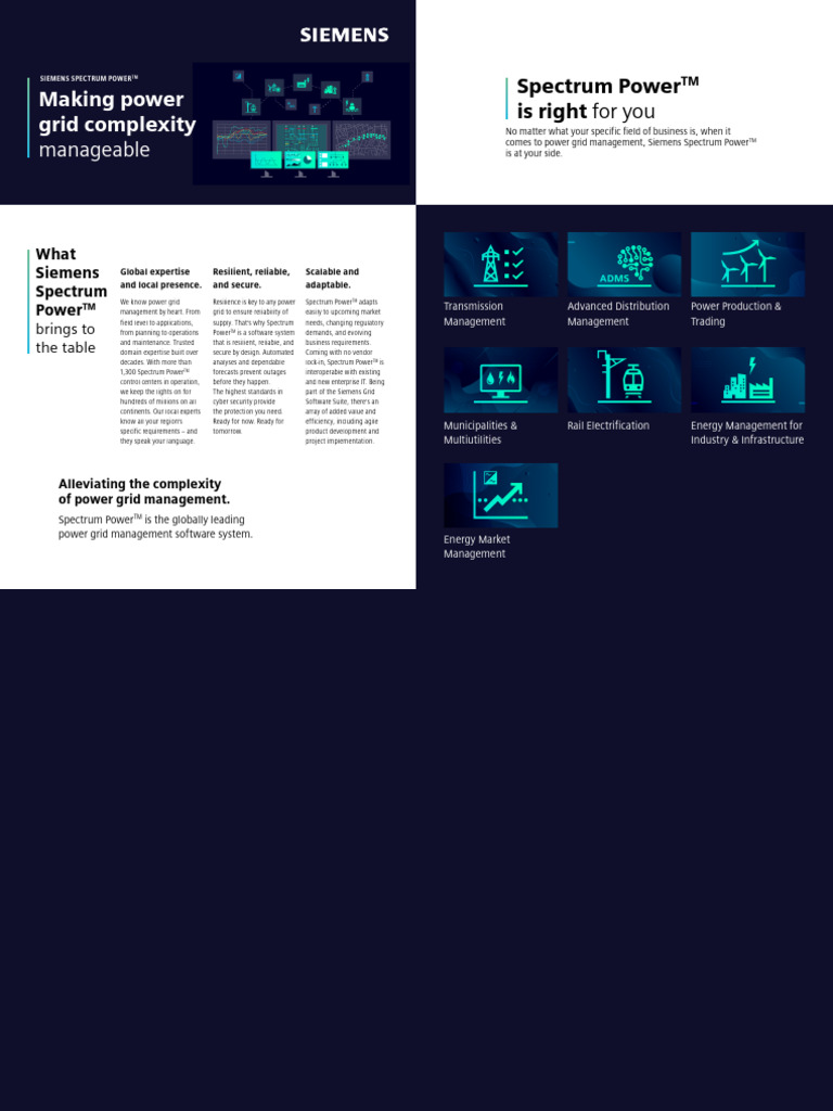 Siemens Spectrum Power Overview | PDF | Electrical Grid | Siemens