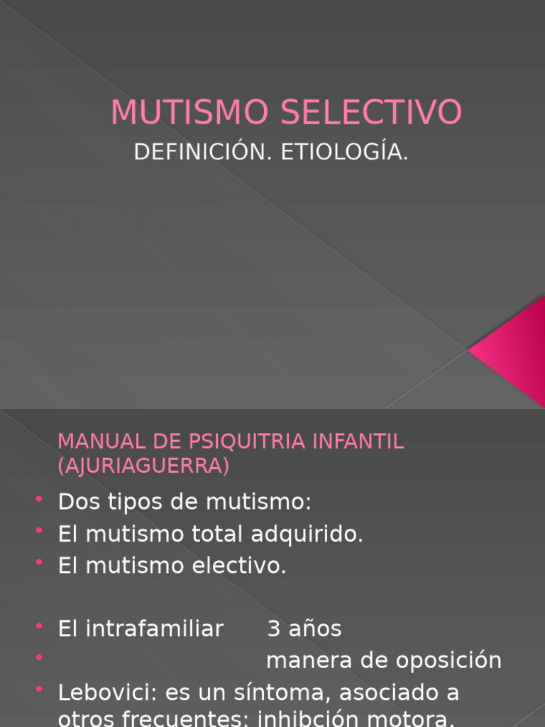 MUTISMO | PDF | Trastorno mental | Maestros
