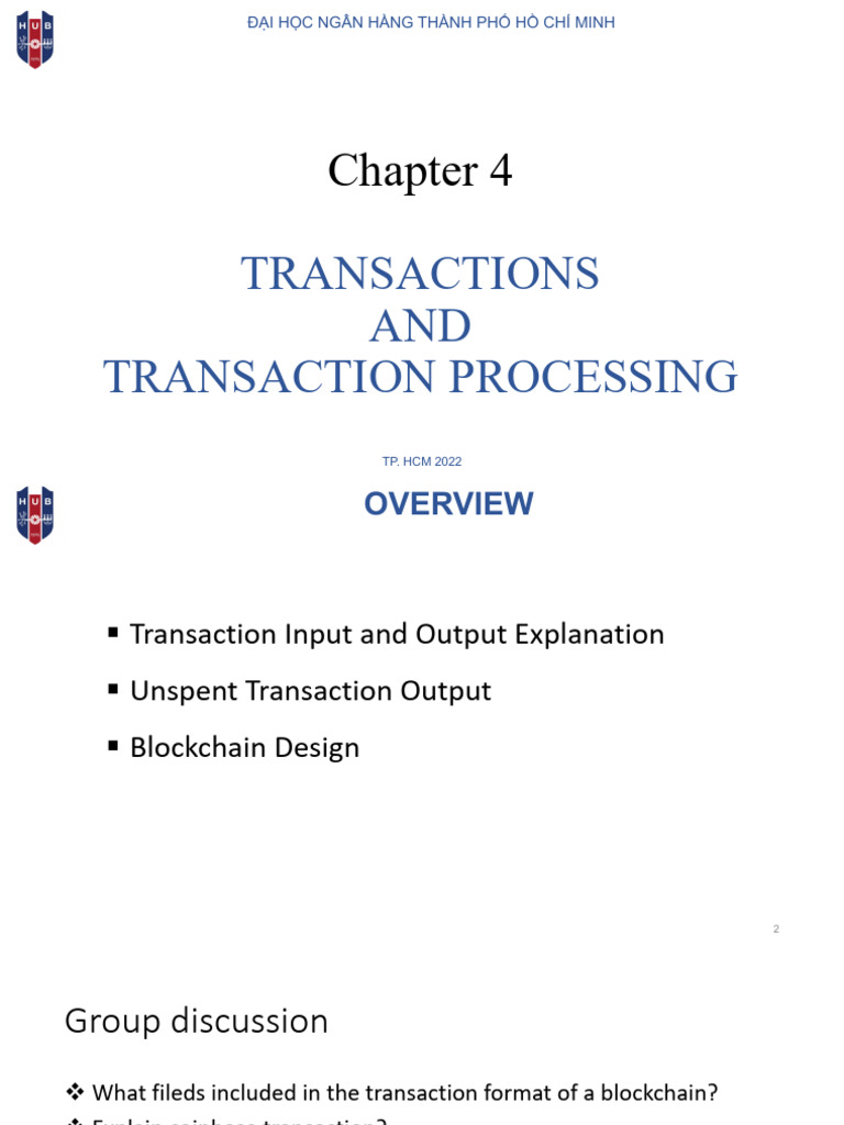 Lec4-Transaction and Transaction Process | PDF | Bitcoin | Applications Of Cryptography