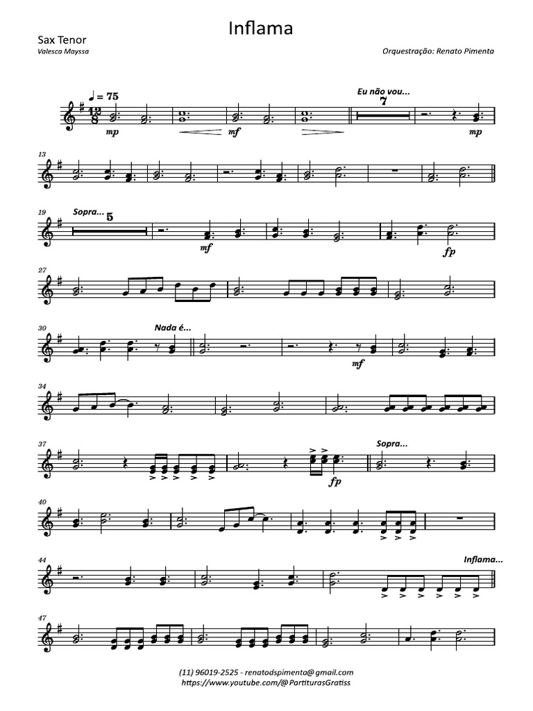 Inflama - SaxTenor1-2 | PDF