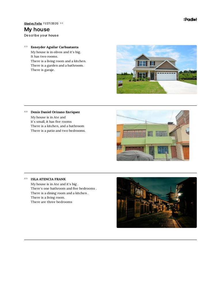 Descriptions of Various Houses | PDF | Interior Design | Home