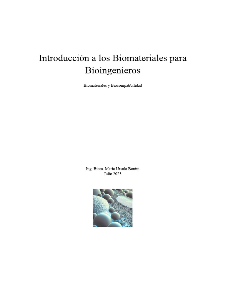 0 - Introducción a los Biomateriales.docx | PDF | Biomaterial | Ingeniería Biomédica