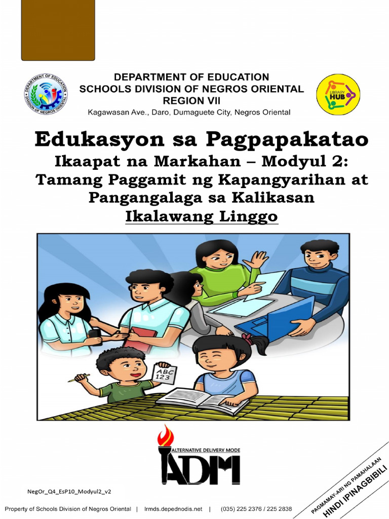 NegOr Q4 EsP10 Modyul2 v2 | PDF