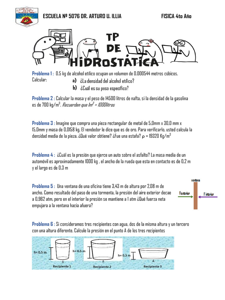TP Hidrostatica 2024 | PDF | Presión | Cantidad