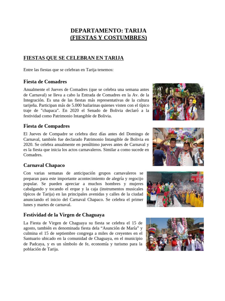 TARIJA | PDF | Carnaval
