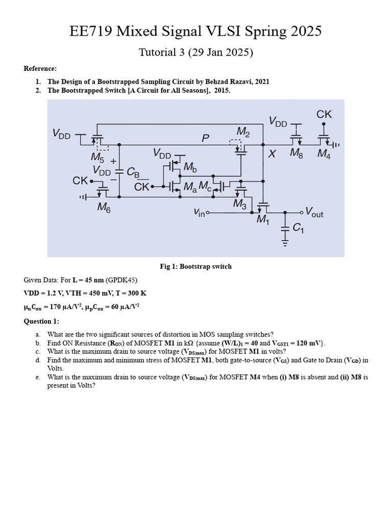 EE719 Tutorial 3 v4.0 | PDF